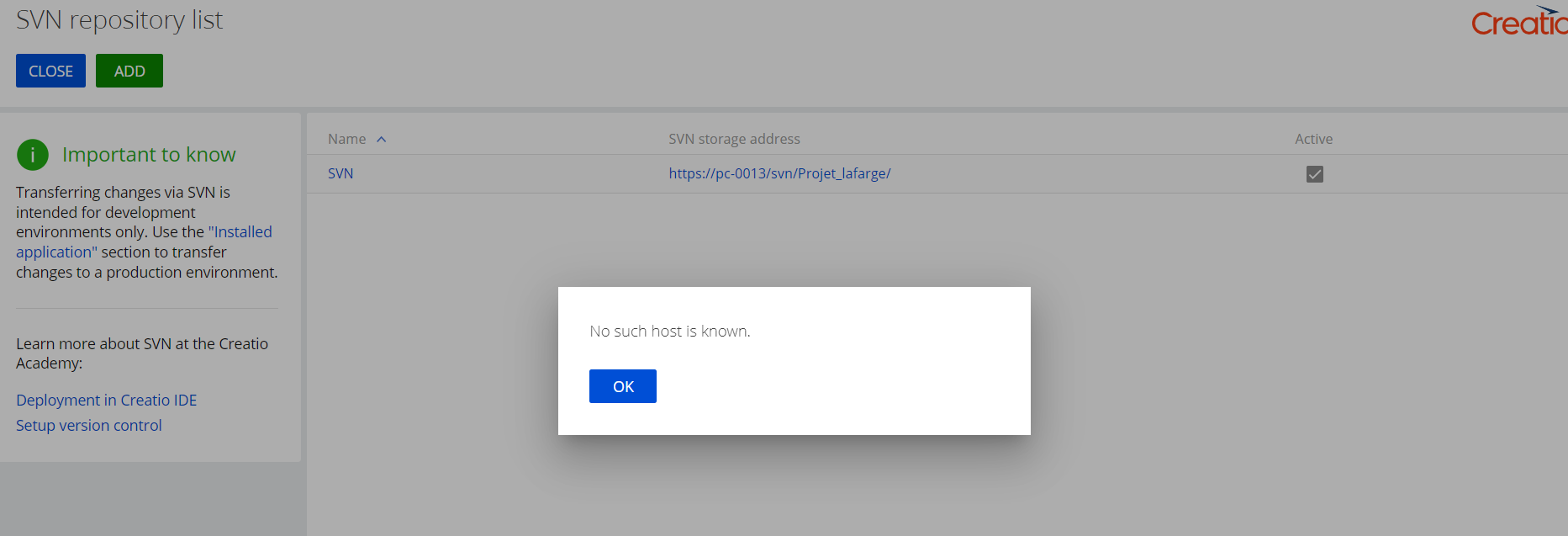 How To Use Svn In Cloud Creatio Instance Community Creatio